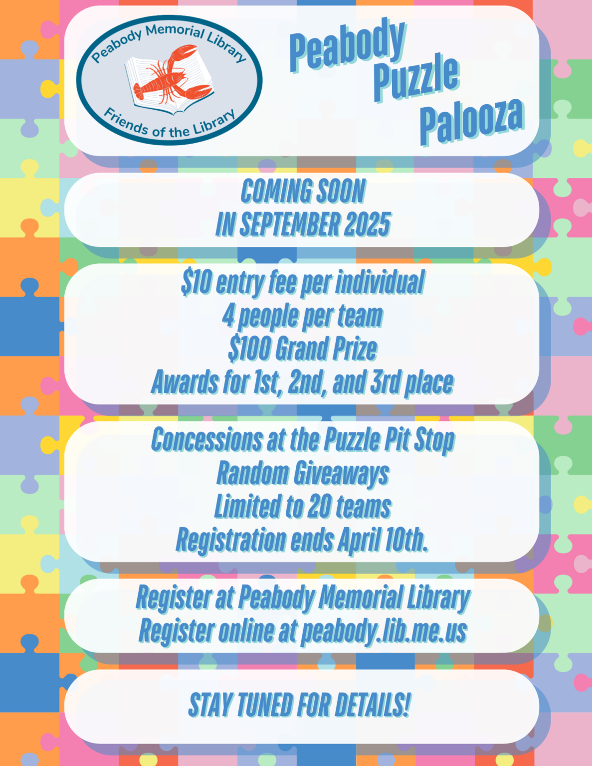 Peabody Puzzle Palooza - Peabody Memorial Library